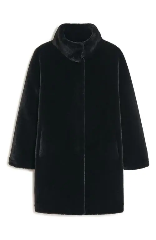 Apparis Blair Mid-length Faux Fur Coat - Noir