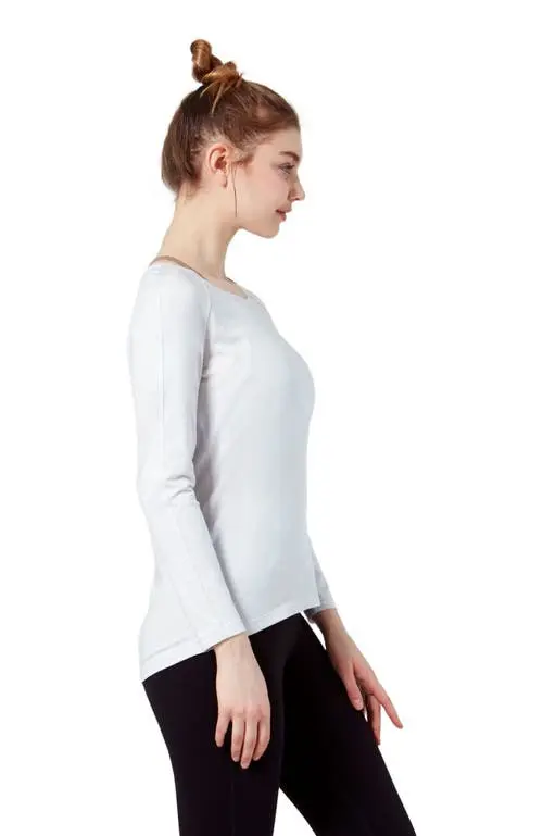 REBODY Essentials Long Sleeve Top - Ice Grey