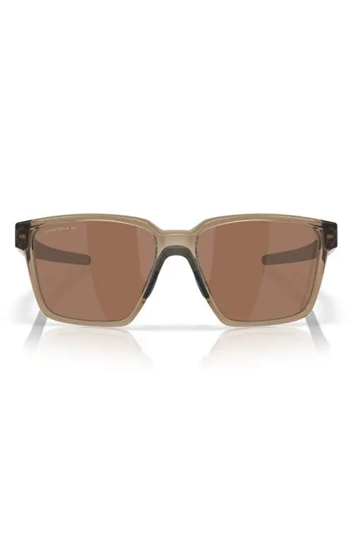Oakley 57mm Polarized Rectangular Sunglasses - Brown