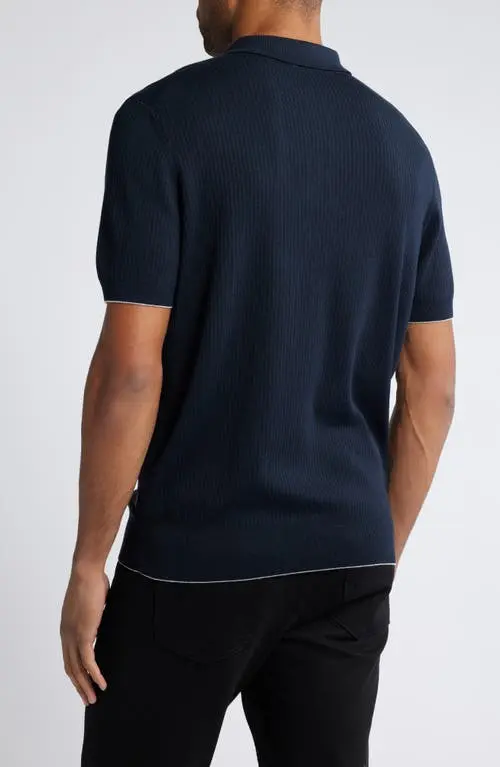 Hugo Boss Darco Rib Silk & Cotton Polo