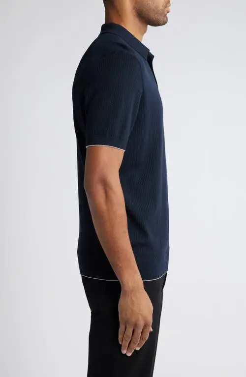 Hugo Boss Darco Rib Silk & Cotton Polo