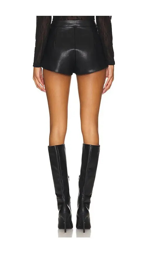 LOVERS AND FRIENDS Faux Leather Shorts - Black