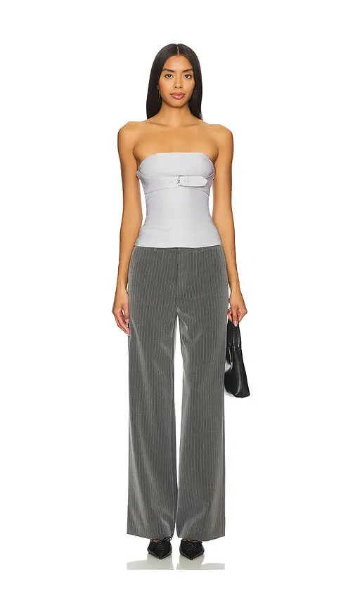 Superdown Capri Strapless Top - Light Grey