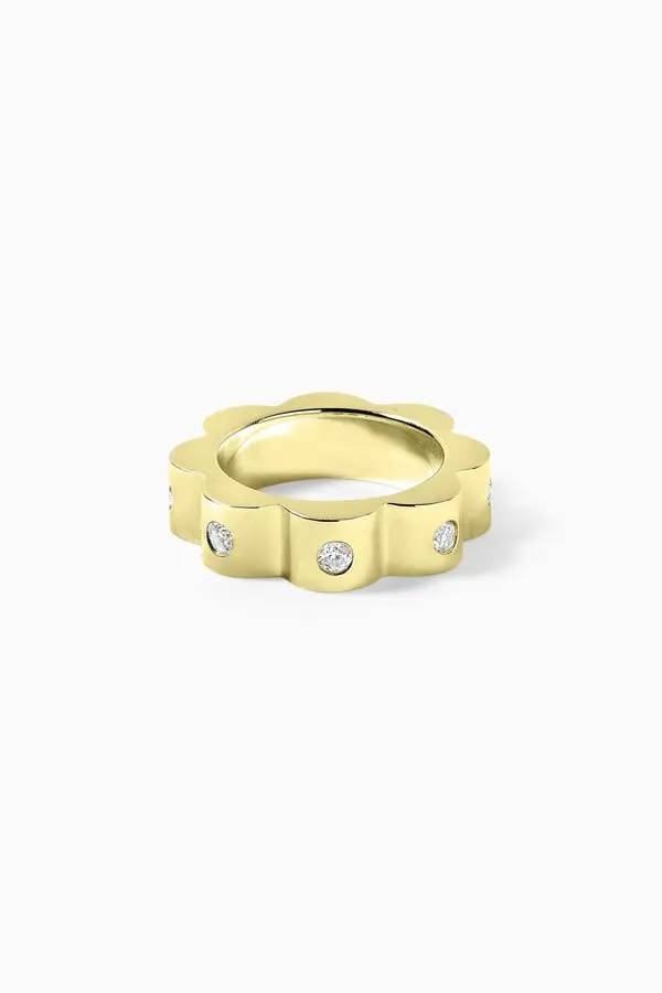 ETIQ Secret Jharokha Diamond Ring - Floral
