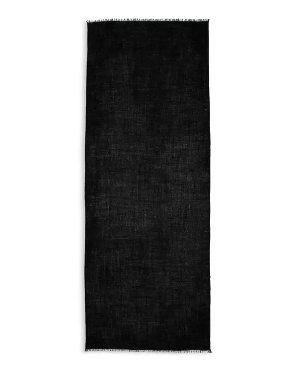 FRAAS Solid Lightweight Wool Scarf - Black