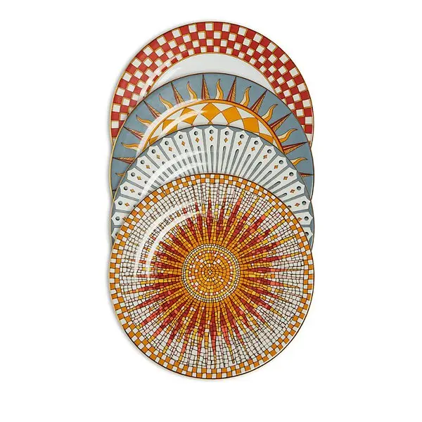 La DoubleJ Dessert Plates Porcelain Solar, Set Of 4