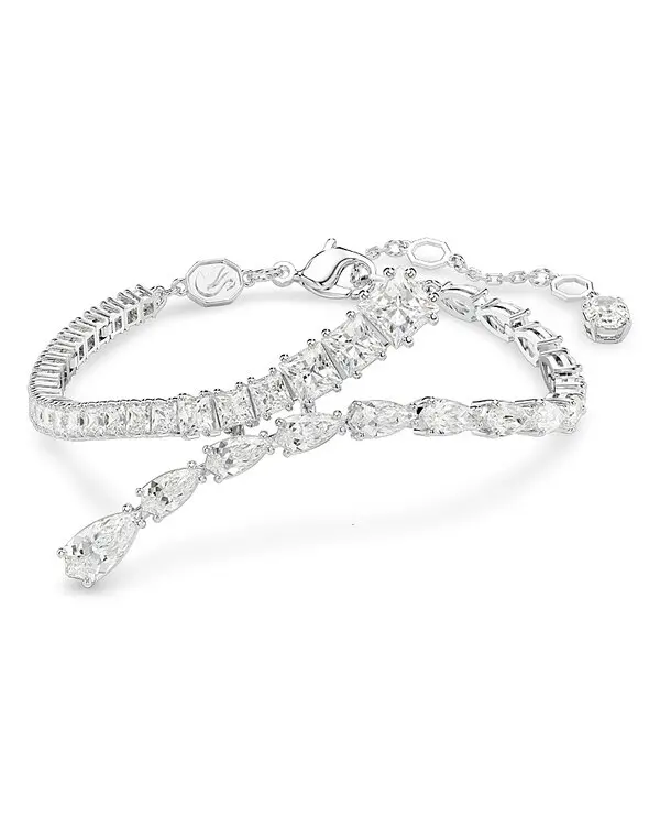 SWAROVSKI Matrix Mixed Cut Crystal Bracelet - Silver