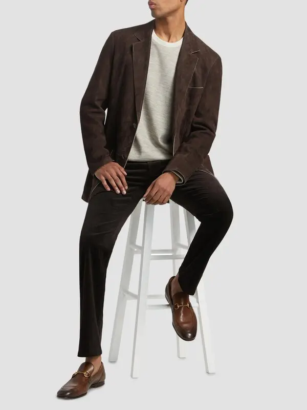 Giorgio Armani Tailored Suede Jacket