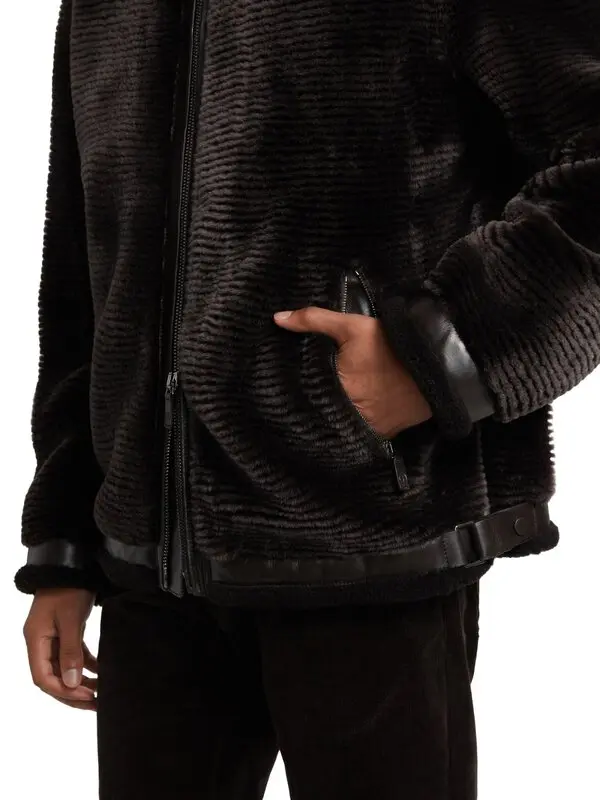 Giorgio Armani Zip-up Shearling Jacket