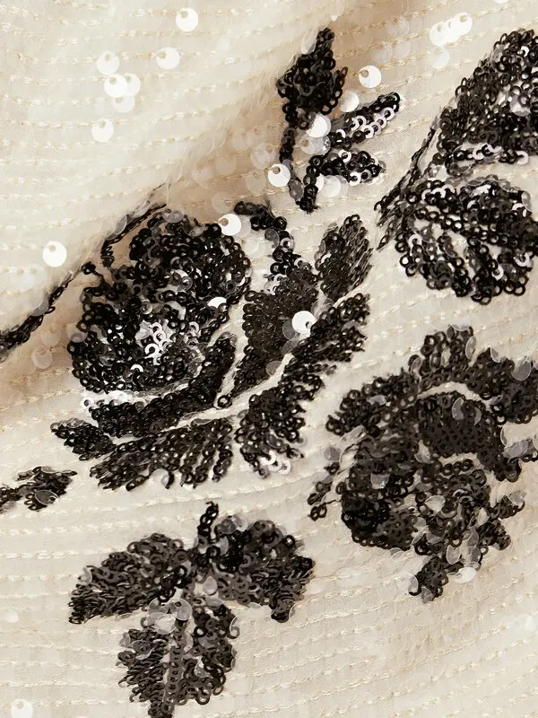 Erdem Draped Sequin-embellished Gown