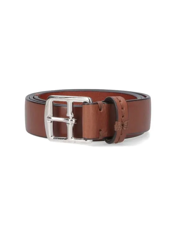 J & M DAVIDSON Leather Belt - Brown