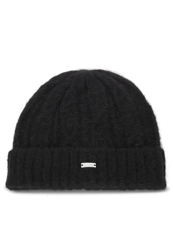 Herno Knitted Alpaca Wool Beanie - Black