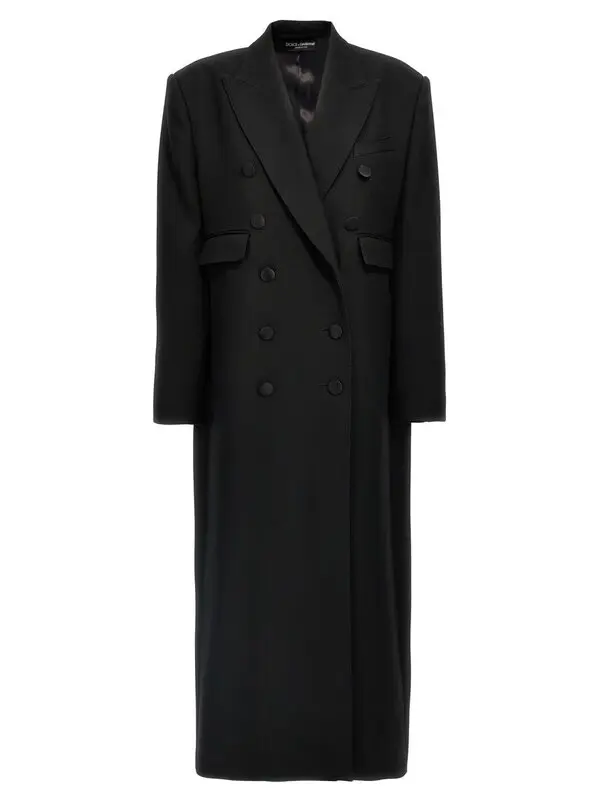 Dolce & Gabbana Long Tuxedo Coat - Black