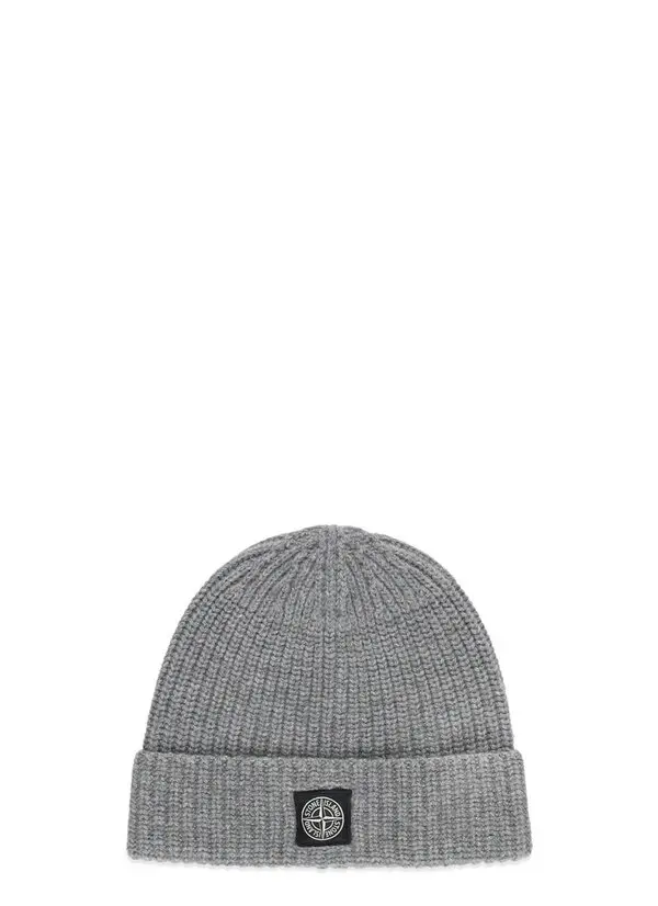 Stone Island Wool Beanie - Grey