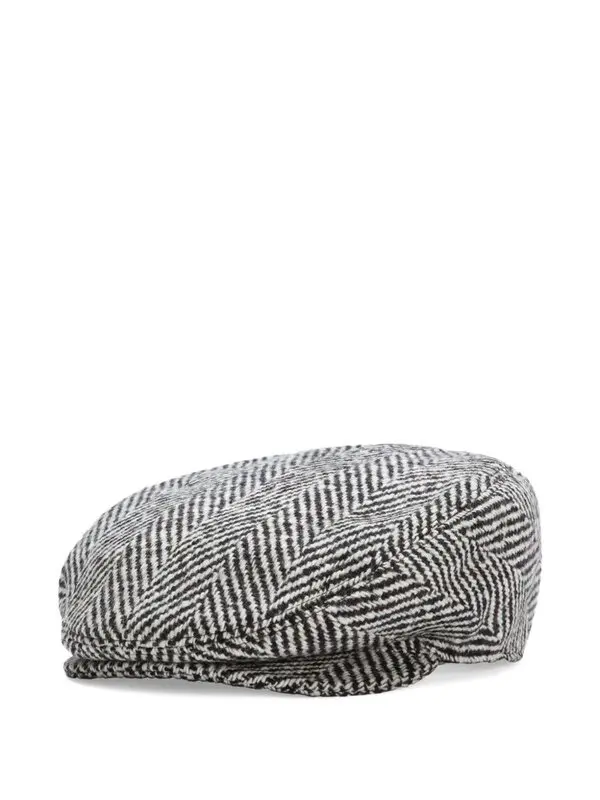 Dolce & Gabbana Chevron Virgin Wool Hat - Grey