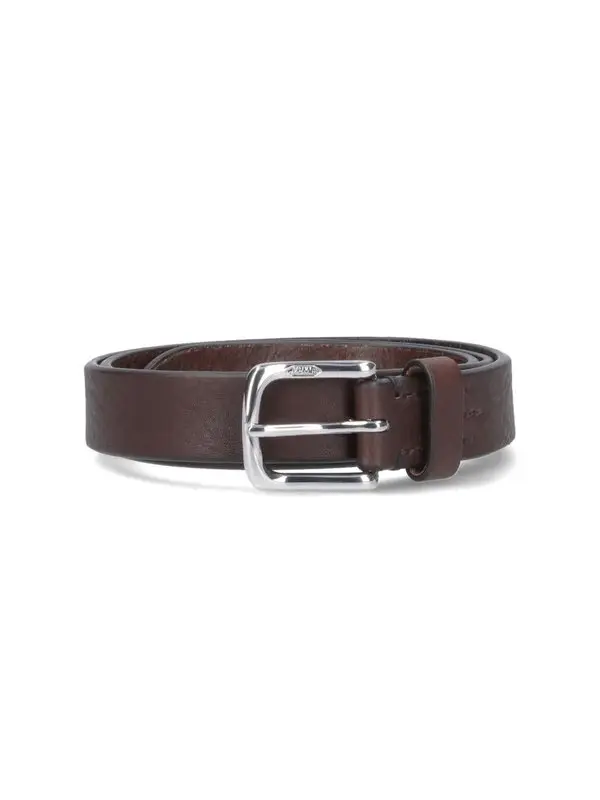 J & M DAVIDSON Leather Belt - Brown