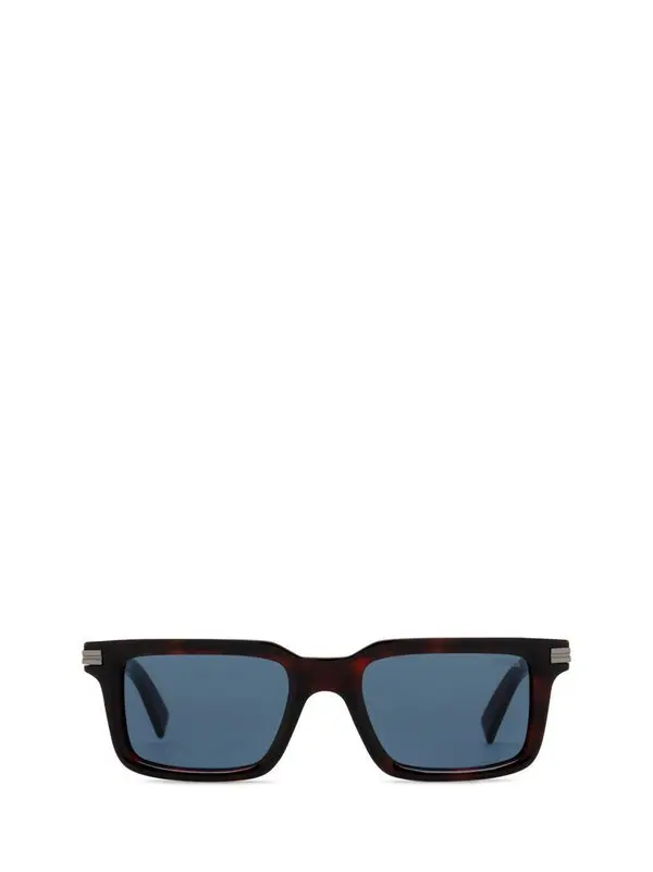 Zegna Acetate Round Frame Sunglasses - Multicolor