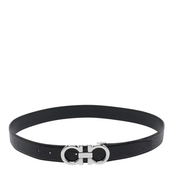 FERRAGAMO Gancini Reversible Belt - Black