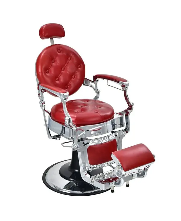 GIVIMO Vintage Barber Chair With Adjustable Height And Headrest - Red
