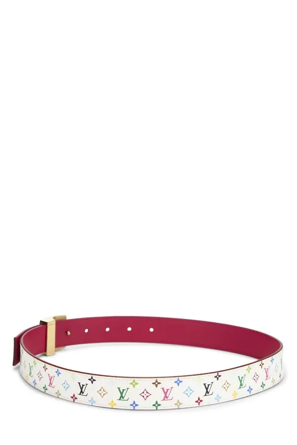 LOUIS VUITTON Takashi Murakami Monogram Multicolore Ceinture 75 - White