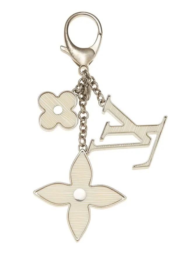 LOUIS VUITTON Silver & Chaine Fleur D'epi Bag Charm