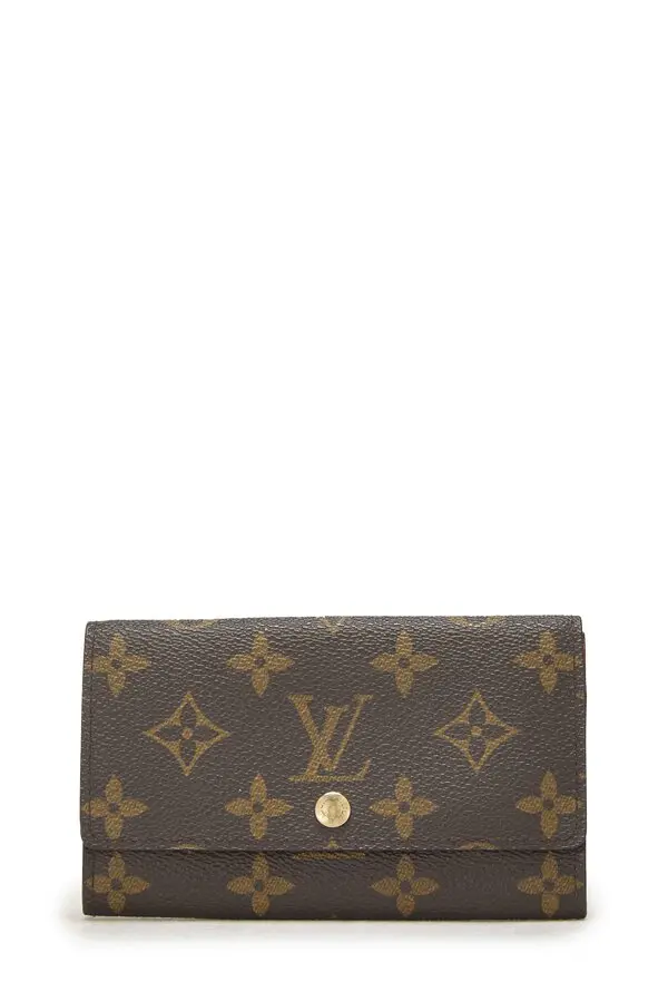 LOUIS VUITTON Monogram Canvas Porte Monnaie - Brown