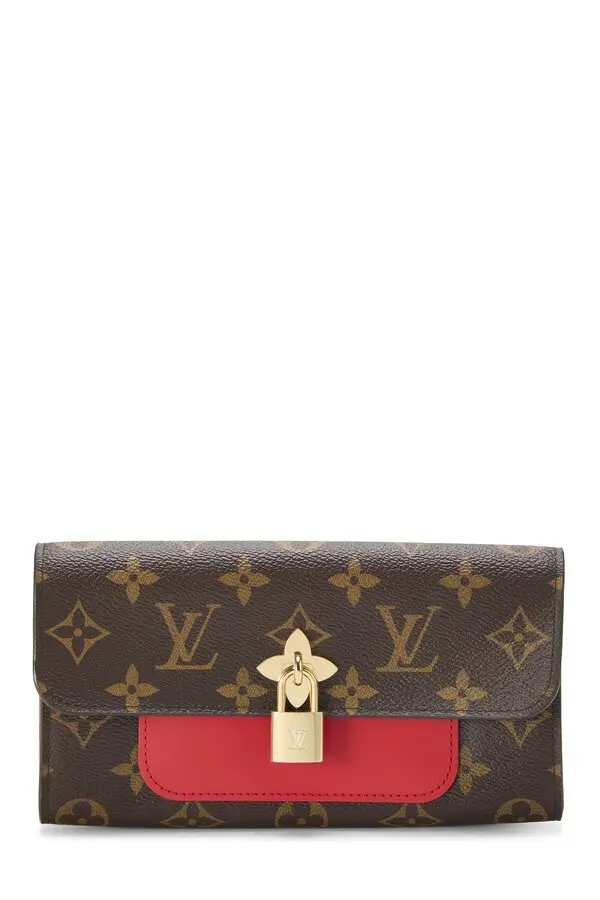 LOUIS VUITTON Monogram Canvas Flower Lock Wallet
