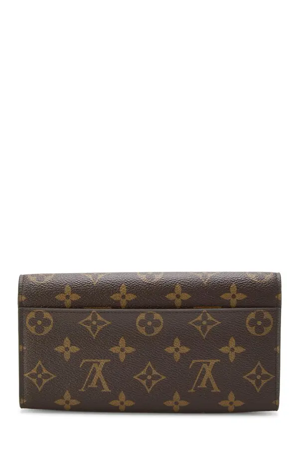 LOUIS VUITTON Monogram Canvas Flower Lock Wallet