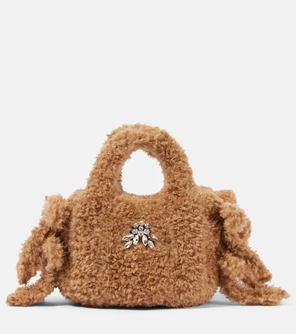 Simone Rocha Baby Egg Teddy Tote Bag - Brown