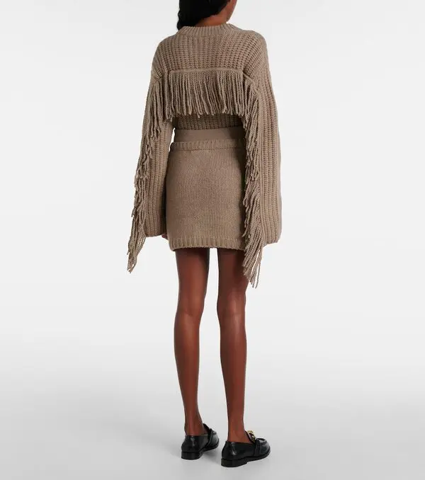 LISA YANG Lovi Cashmere Miniskirt - Beige