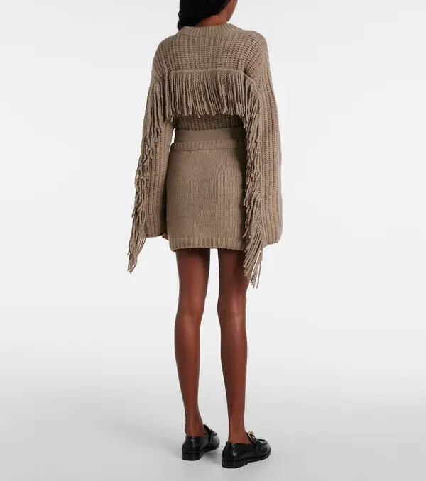 LISA YANG Lovi Cashmere Miniskirt - Beige
