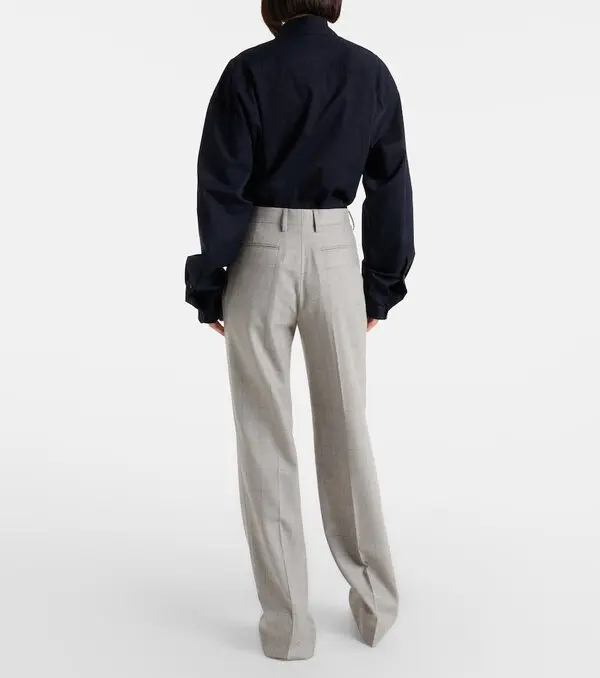 Dries Van Noten Checked Wool Trousers