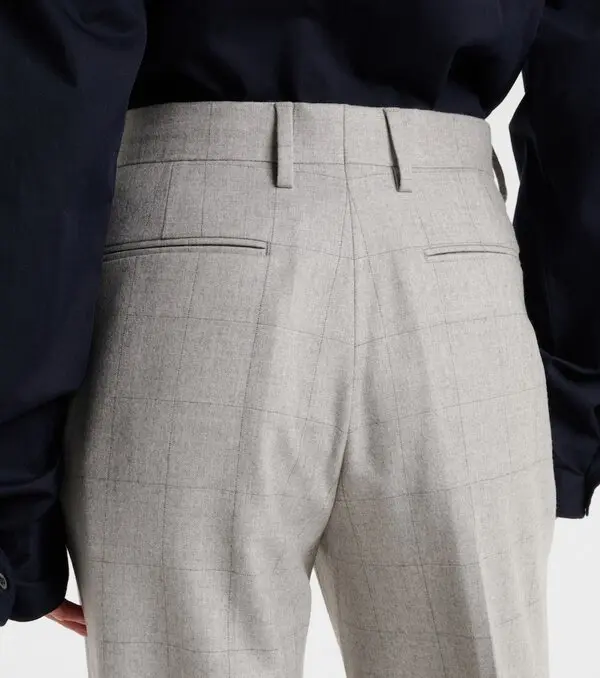 Dries Van Noten Checked Wool Trousers