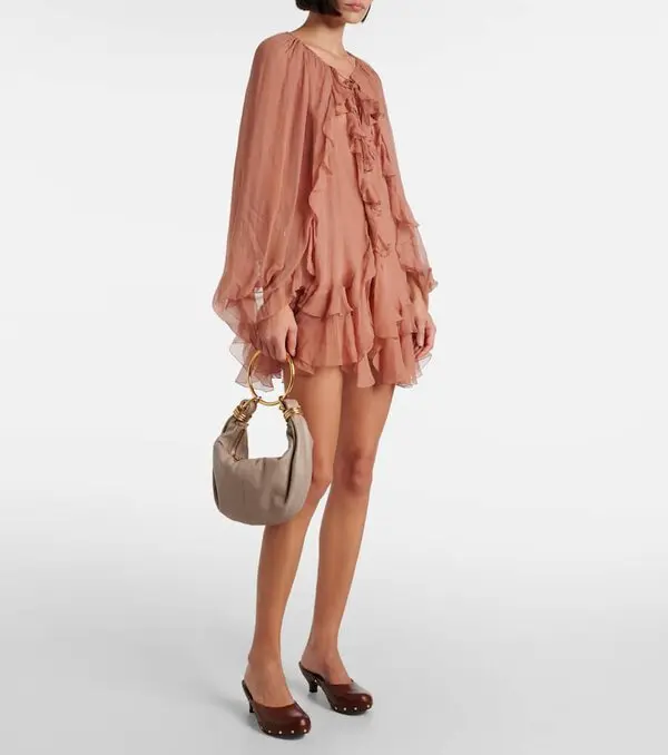 Chloé Ruffled Silk Muslin Cape