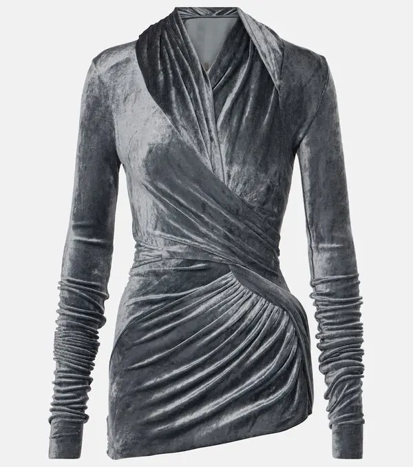 Rick Owens Draped Velvet Top