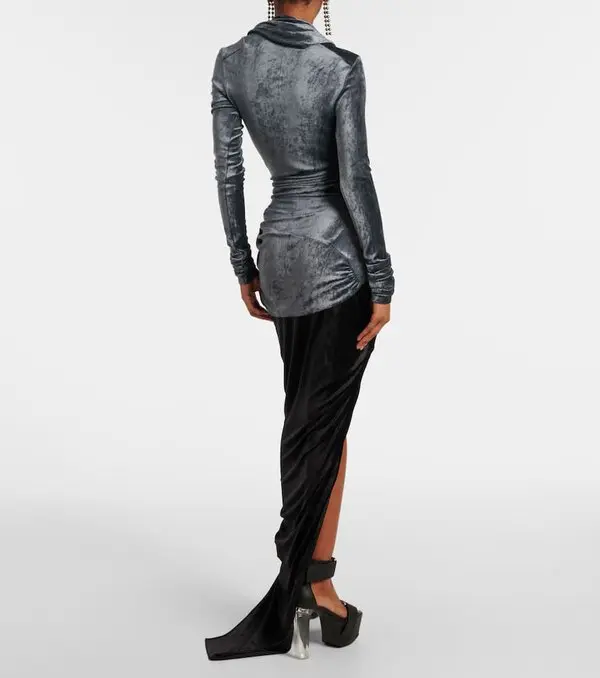 Rick Owens Draped Velvet Top
