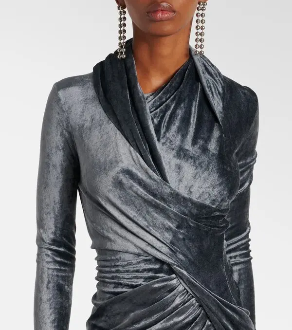 Rick Owens Draped Velvet Top
