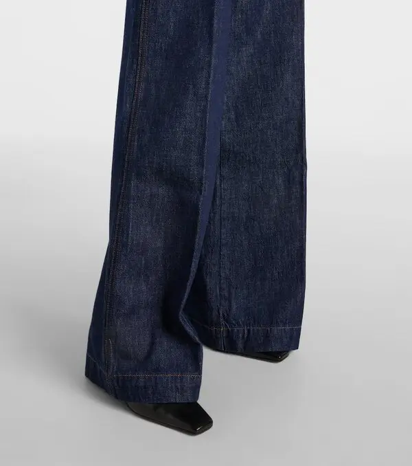 FRAME High-rise Wide-leg Jeans - Blue