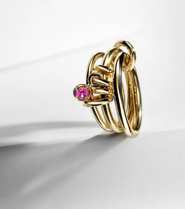SPINELLI KILCOLLIN Piera Sapphire Linked Rings - Gold