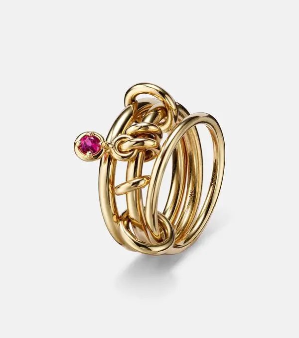SPINELLI KILCOLLIN Piera Sapphire Linked Rings - Gold