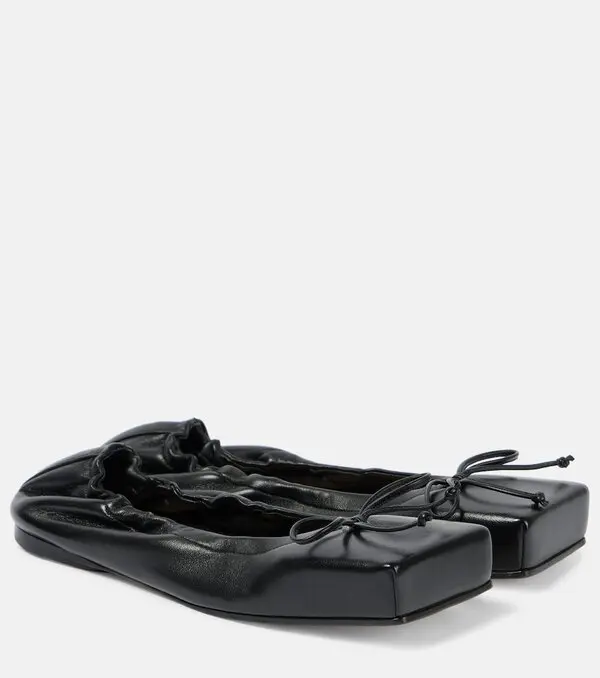 Jacquemus Ballet Leather Ballet Flats - Black