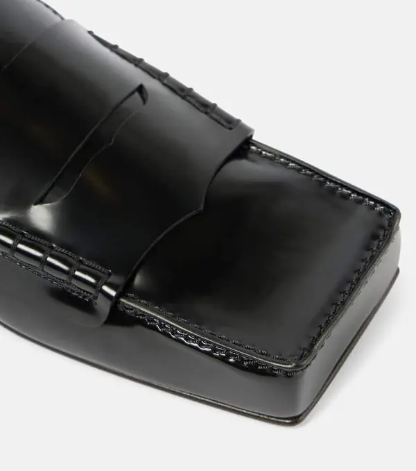 Jacquemus Les Mocassins Carré Leather Loafers - Black