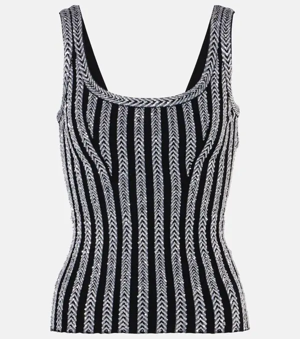 Missoni Zigzag Sequined Tank Top - Black