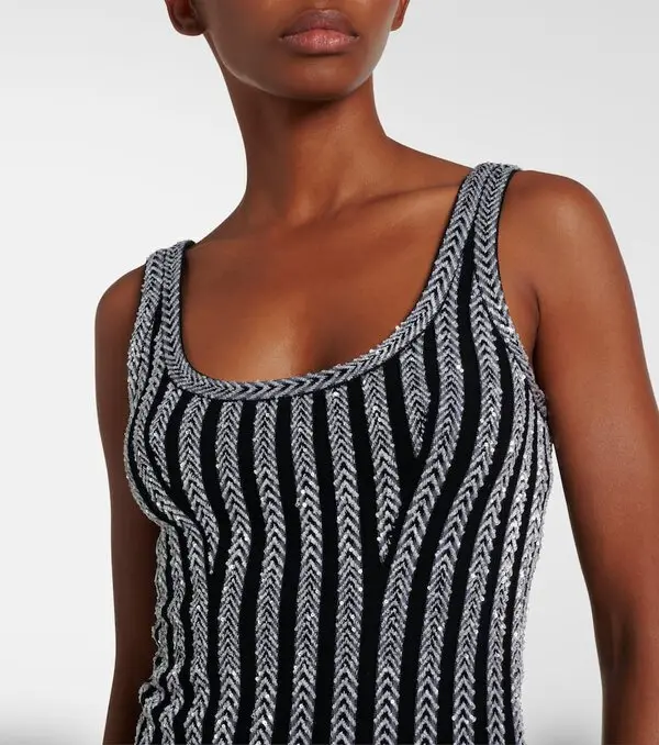 Missoni Zigzag Sequined Tank Top - Black
