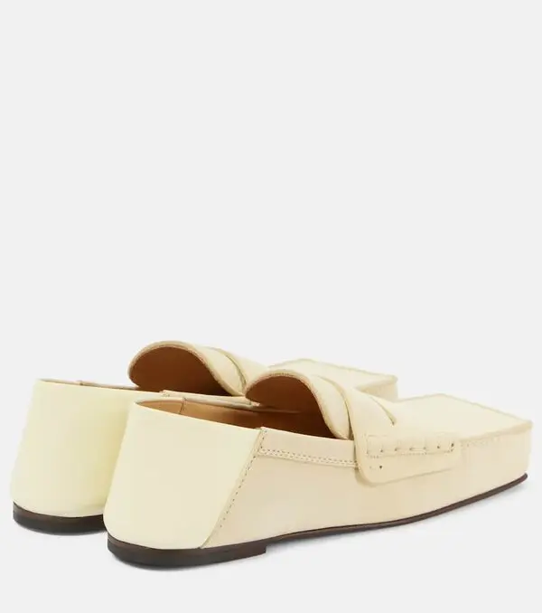 Jacquemus Les Mocassins Carre Leather Loafers - White