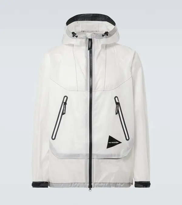 AND WANDER Paneled Raincoat - White