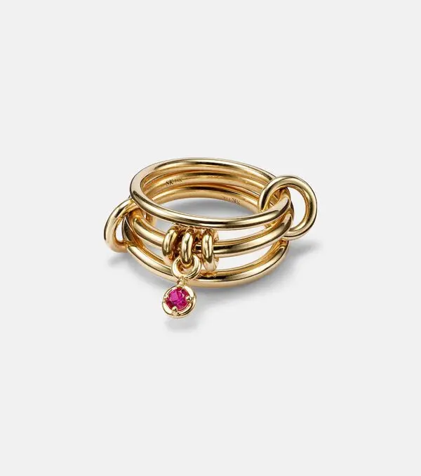 SPINELLI KILCOLLIN Piera 18kt Linked Ring With Sapphire - Gold
