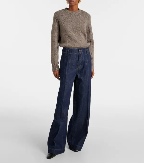 FRAME High-rise Wide-leg Jeans