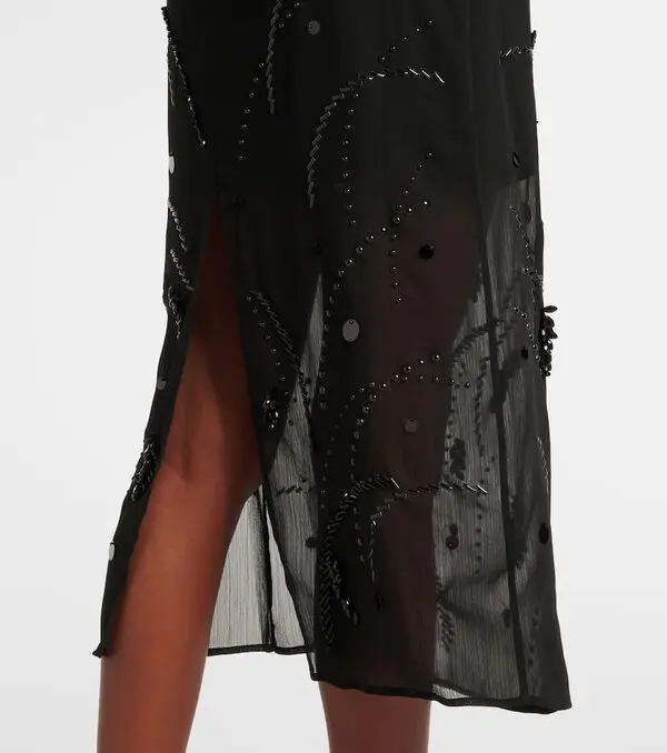 XU ZHI Embellished Layered Midi Dress