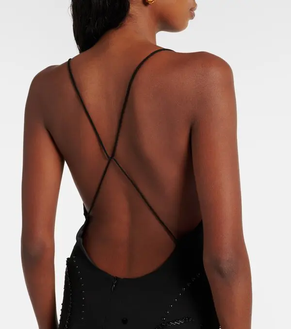 XU ZHI Embellished Layered Midi Dress
